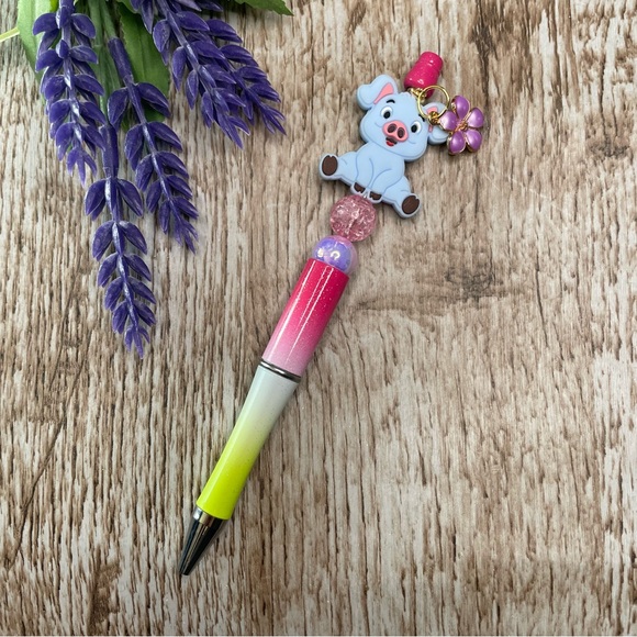 Hand Crafted | Office | Writing Pen Bird Cow Bear Artisan Beaded Custom ...